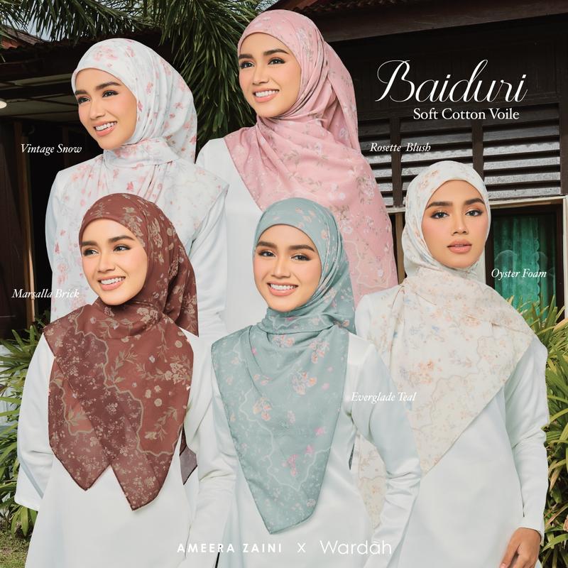 AZ SENTUHAN RAYA AZ BAIDURI SOFT COTTON VOILE PRINTED SQUARE - TikTok ...