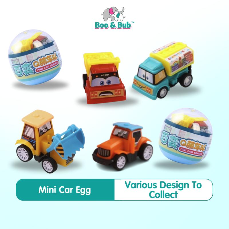 🐘Boo&Bub🐘 Mini Construction Vehicles Car Egg | Pull Back Vehicle ...