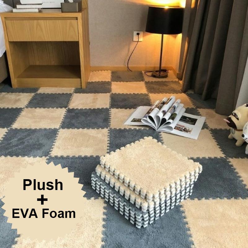 20pcs Plush Floor Mat Rug EVA Foam Carpet Room Carpet Windowsill ...