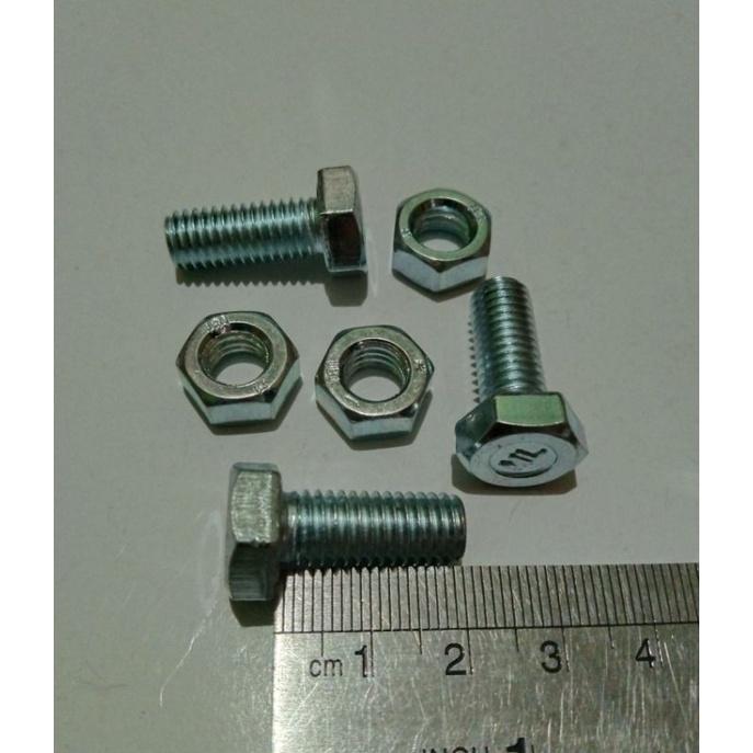 BAUT MUR PUTIH BMP M8 X 20 MM GALVANIS ( KUNCI 13 ) - Shop | Tokopedia