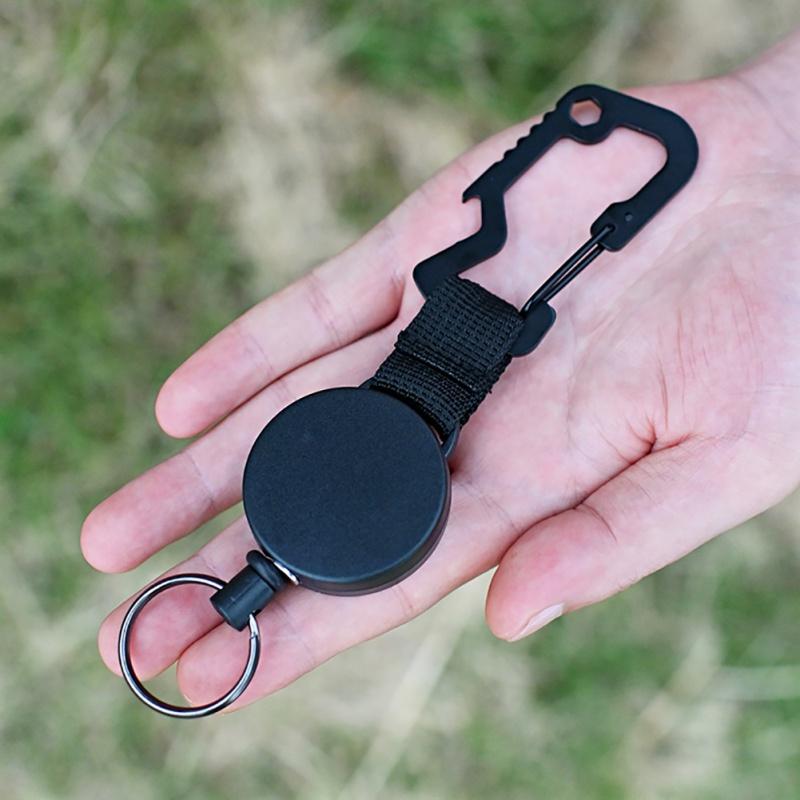 Retractable Pull Key Chain Belt Clip With Carabiner Reel Car - TikTok ...
