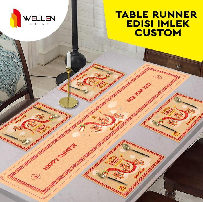 Jual WELLEN PRINT - Table Runner Placemat custom Motif Imlek / Taplak ...
