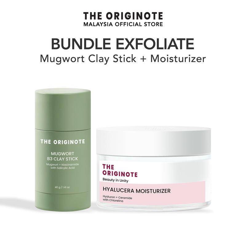 The Originote 2in1 Bundle Exfoliate Mugwort Clay Stick + Hyalucera ...