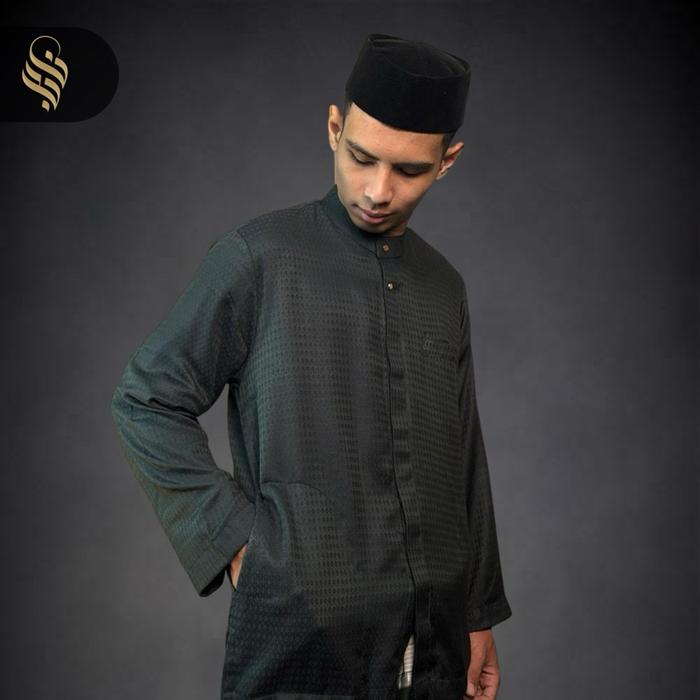 Promo Baju Koko Maliki Hijau Emerald Muslim Wear Berbahan Katun Dobby ...