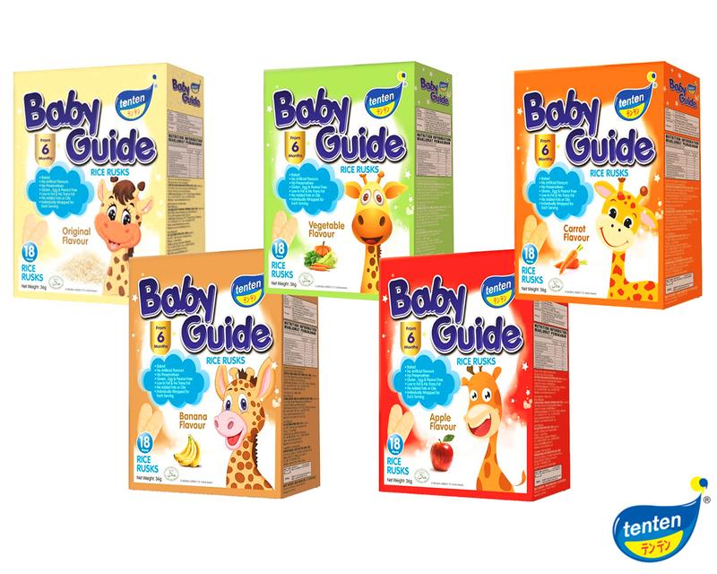 TENTEN Baby Guide Rice Rusks 36g - ( Original ), ( Vegetable ...