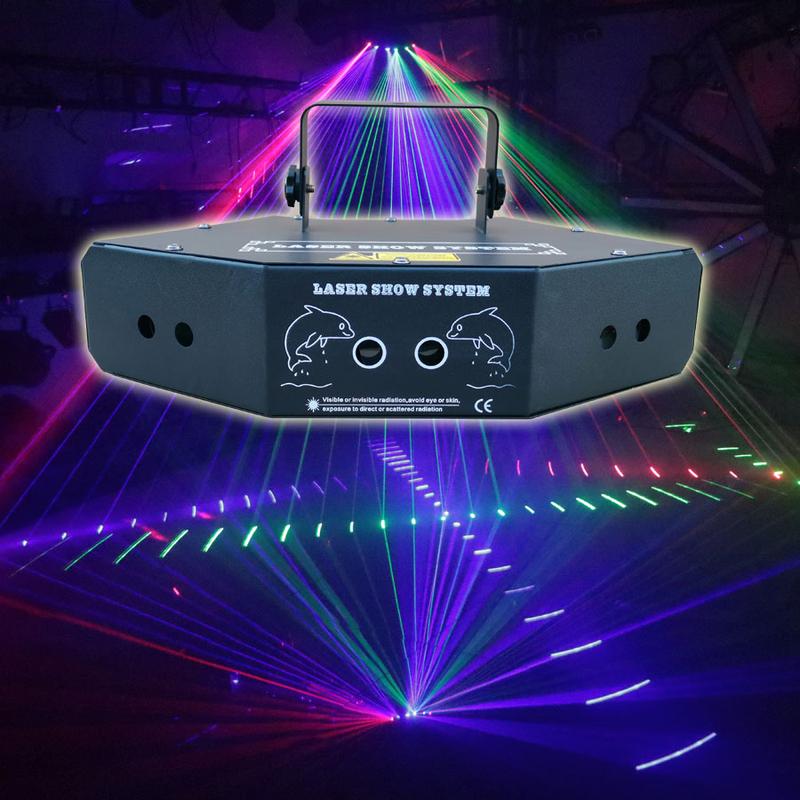 6 Lens RGB Laser Lines Beam Stage DJ Light Dance Bar Projector - TikTok ...