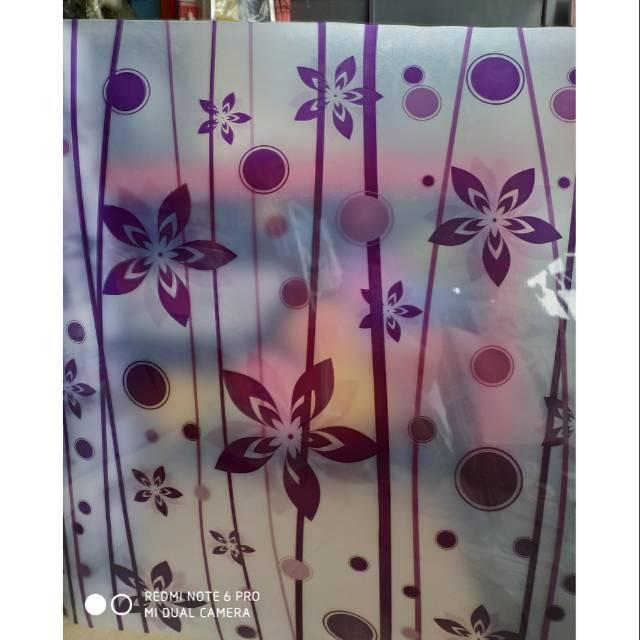 Hot fiber pagar MOTIF BUNGA UNGU - Shop | Tokopedia