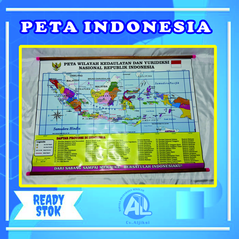 Peta Gulung Peta Indonesia Peta Dunia Ukuran 80×120cm Free Design ...
