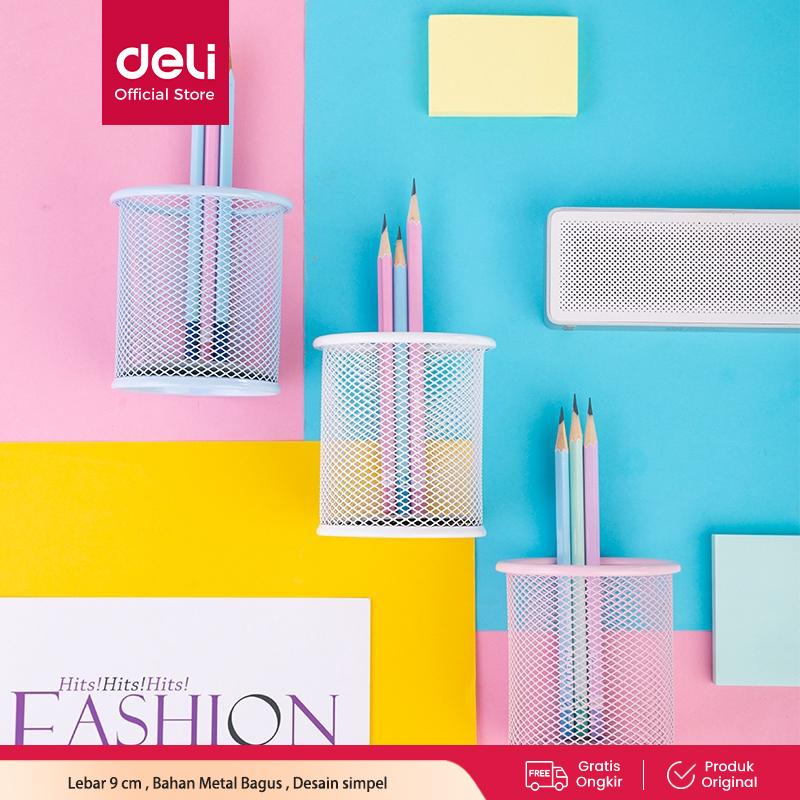Deli Tempat Pulpen Putih/Biru/Pink pastel random dengan Baha - Shop ...
