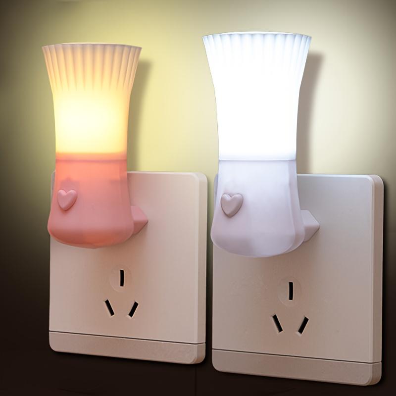 1pc LED Socket Night Light with Switch - Energy-Saving Eye-Protecting ...