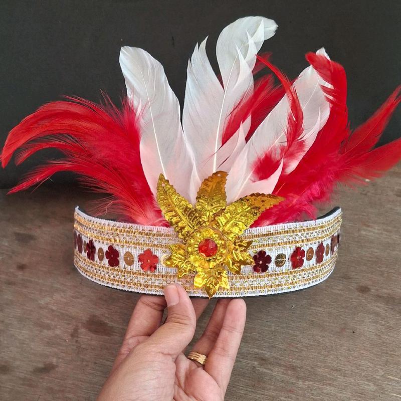 Mahkota Bulu Merah Putih - Karnaval Agustusan Anak dan Dewasa - Shop ...