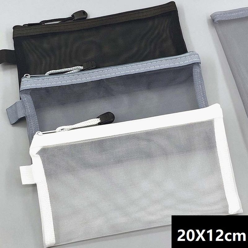 1Pcs Colorful Nylon Mesh Zipper Case Transparent Grid Cosmetic - TikTok ...