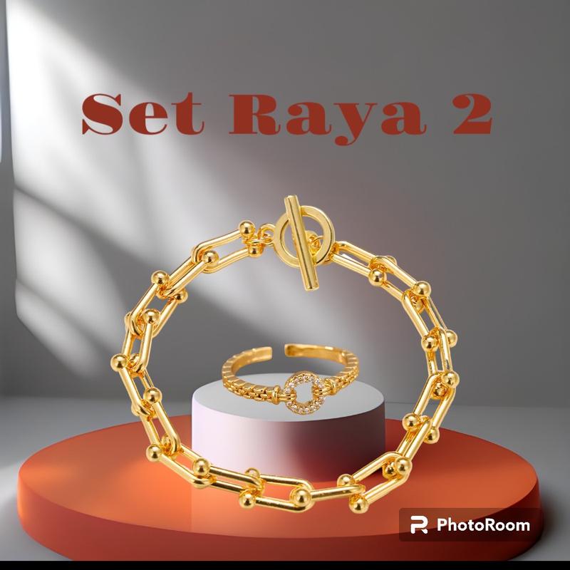 set raya (gelang + cincin) titanium - TikTok Shop Malaysia