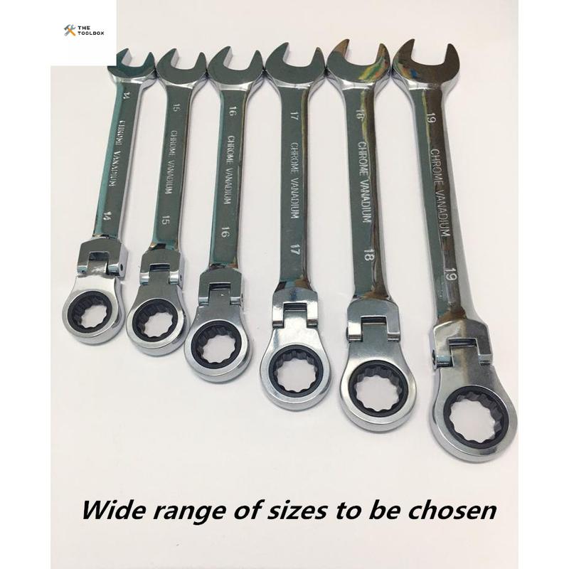 Flexible Ratchet Wrench Spaner Set Spanar Rachet Flex-Head Ratchet ...