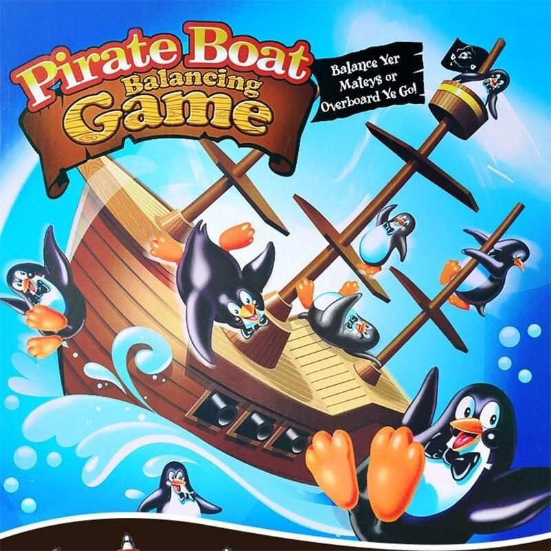 Children 's Toys Penguins Pirate Boat Balancing Games For Family ...