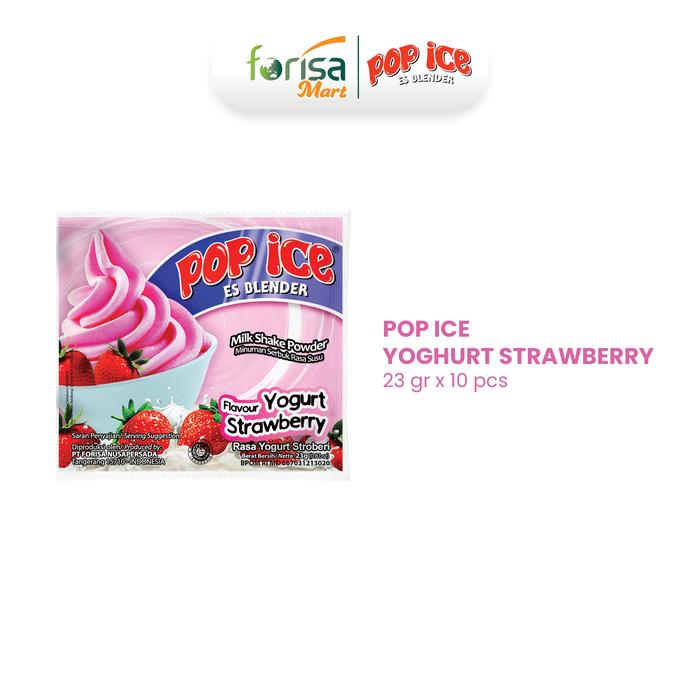 Promo Pop Ice Milk Shake Powder Rasa Yoghurt Stroberi | Renceng - 25gr ...