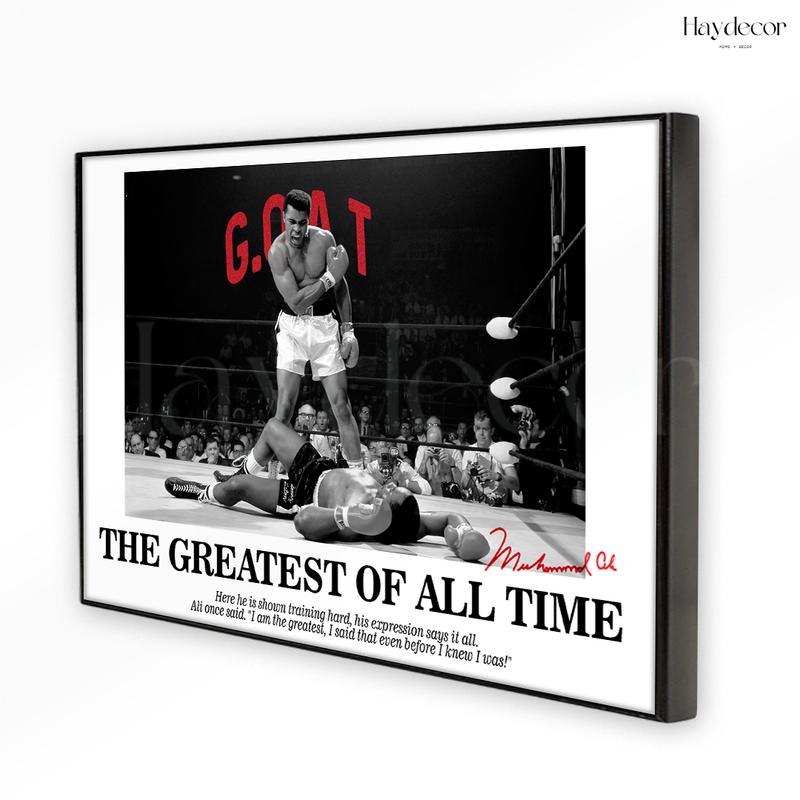 Haydecor Muhammad Ali Bingkai Frame Boxing The Goat Hiasan Dinding ...
