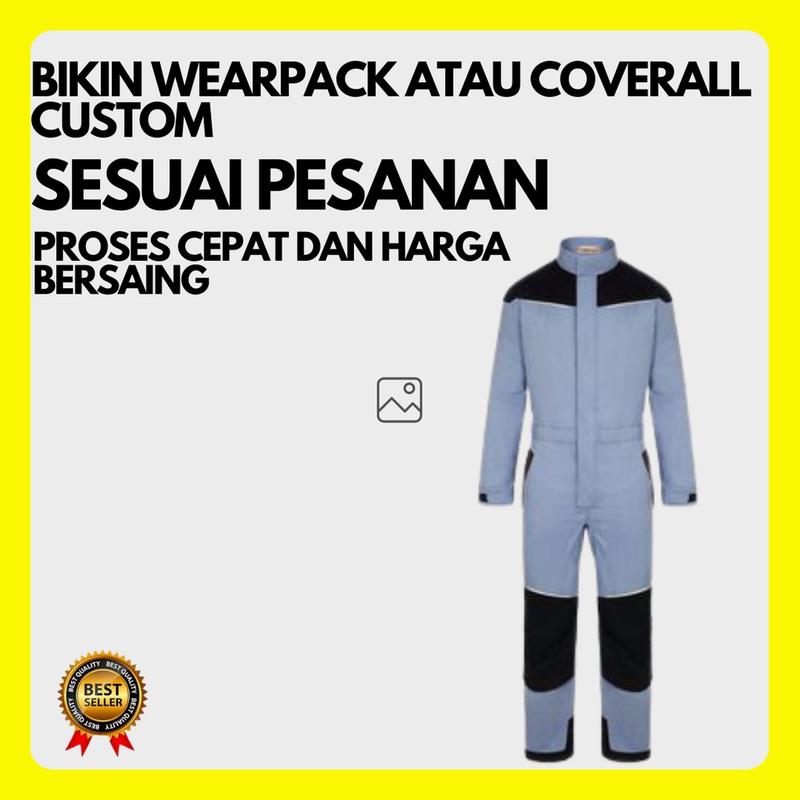 Ready Wearpack Overall Coverall Safety K3 Proyek Balap Kerja Bengkel ...