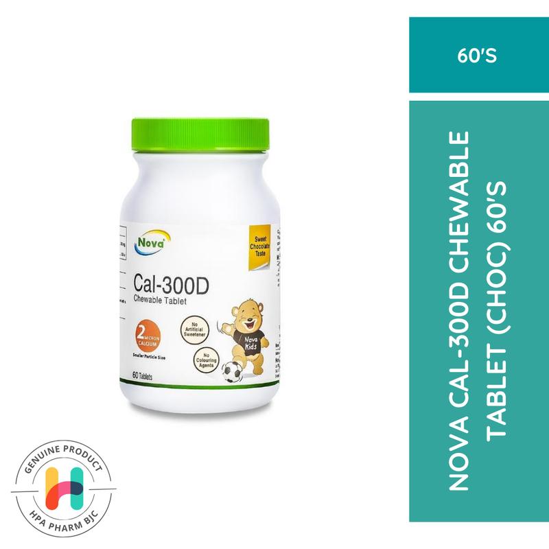 NOVA CAL-300D CHEWABLE TABLET (CHOC) 60'S - TikTok Shop Malaysia