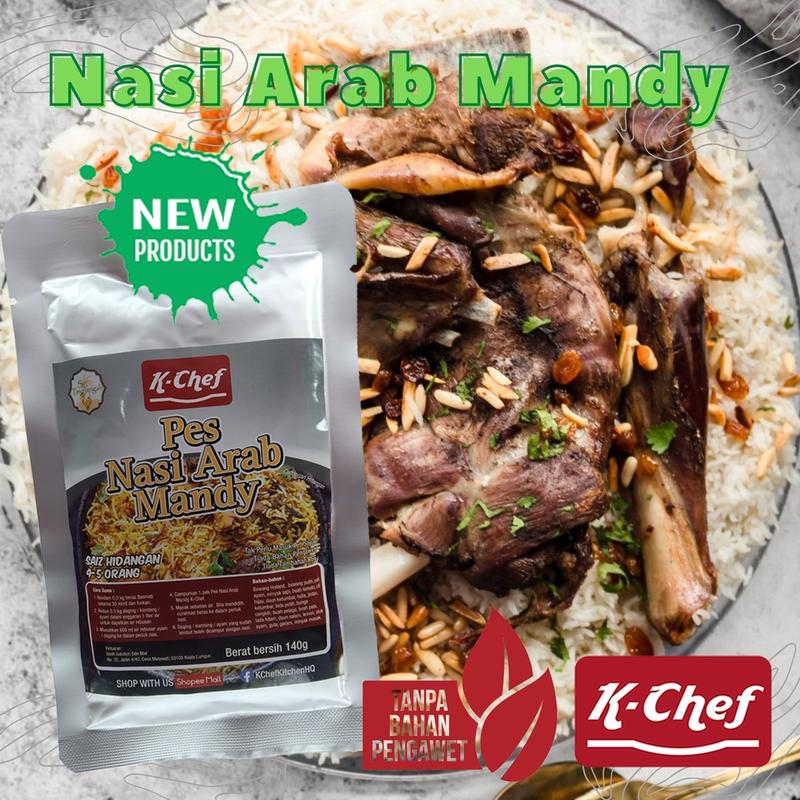 Set Pes Nasi Arab Mandy K-Chef & Beras Basmathi Parboiled | 150gram ...