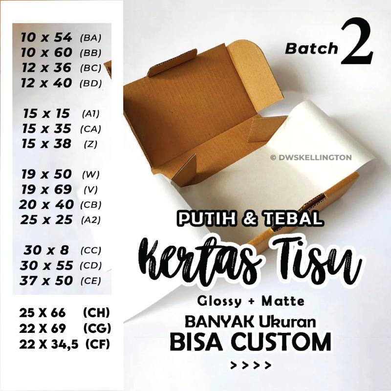 [UKURAN BARU] Tissue Paper Roti Custom Kertas Tisu Doorslag Packing ...