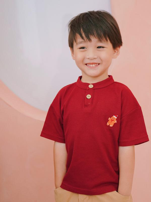 Gabe Gingerbread Lane Maroon Waffle Shirt - TikTok Shop Singapore