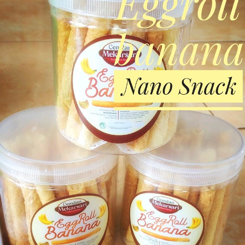 EGGROLL banana nano snack manis gurih enak dan renyah bersetifikat ...