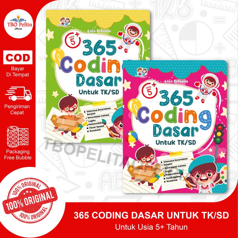 Buku 365 Coding Dasar TK-SD (Buku Anak Coding) - Shop | Tokopedia