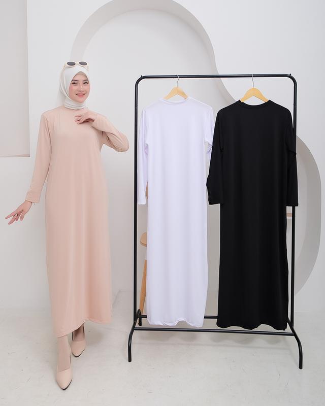 Inner Dress Yuna Style Muslim Wanita - Inner Arra Outer Turki Bahan ...