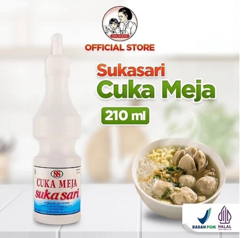CUKA MAKAN SUKASARI Botol PET 210 ML SCAP Rasa Asam Segar Praktis ...