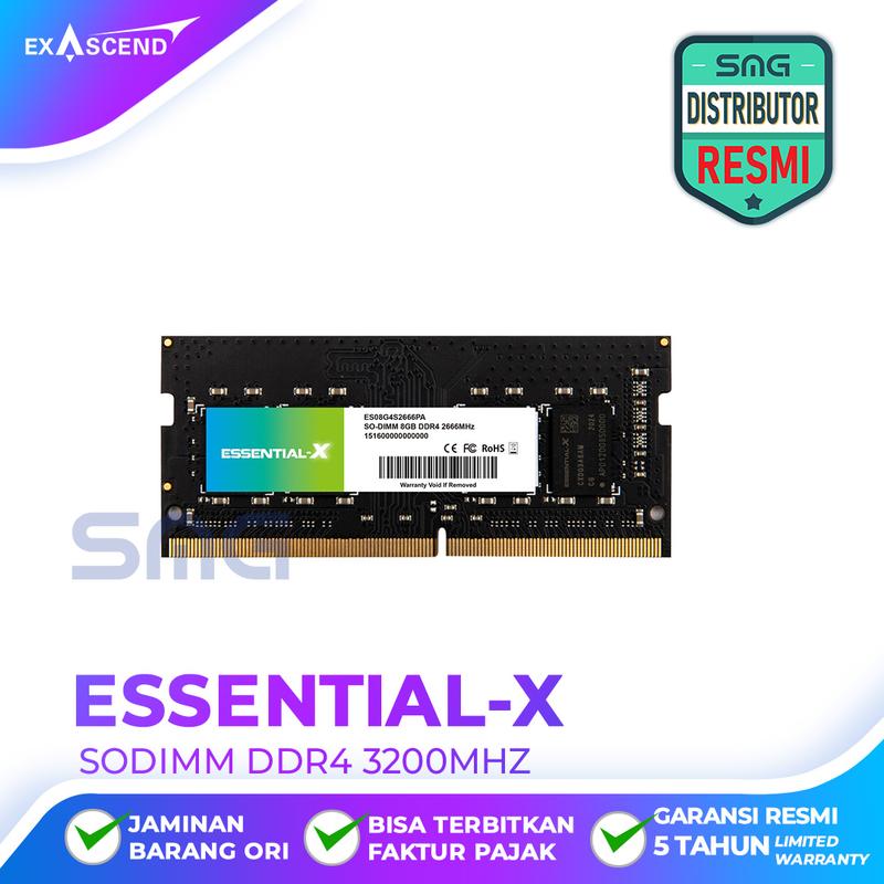Exascend RAM Memory 8GB DDR4 3200Mhz Sodimm - Shop | Tokopedia