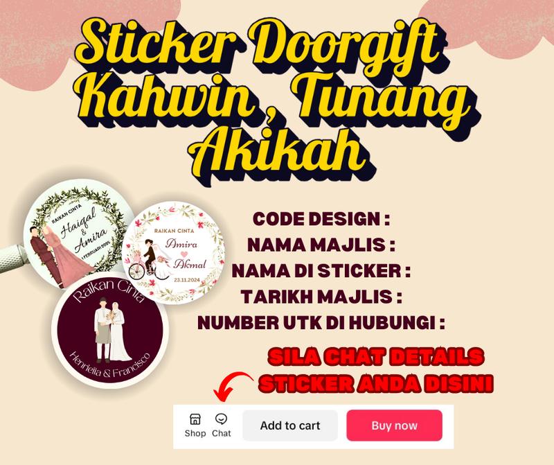 PREMIUM STICKER DOORGIFT KAWIN MURAH,LABEL STICKER MURAH,STICKER ...