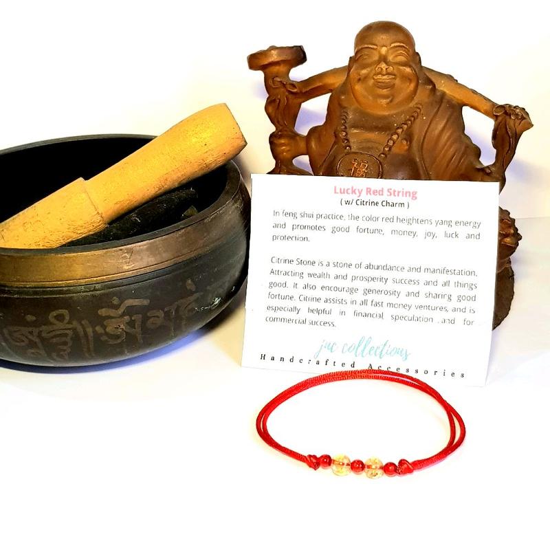 UCKY REDSTRING BRACELET CITRINE CHARM (CLEANSE&ENERGIZE) - TikTok Shop ...