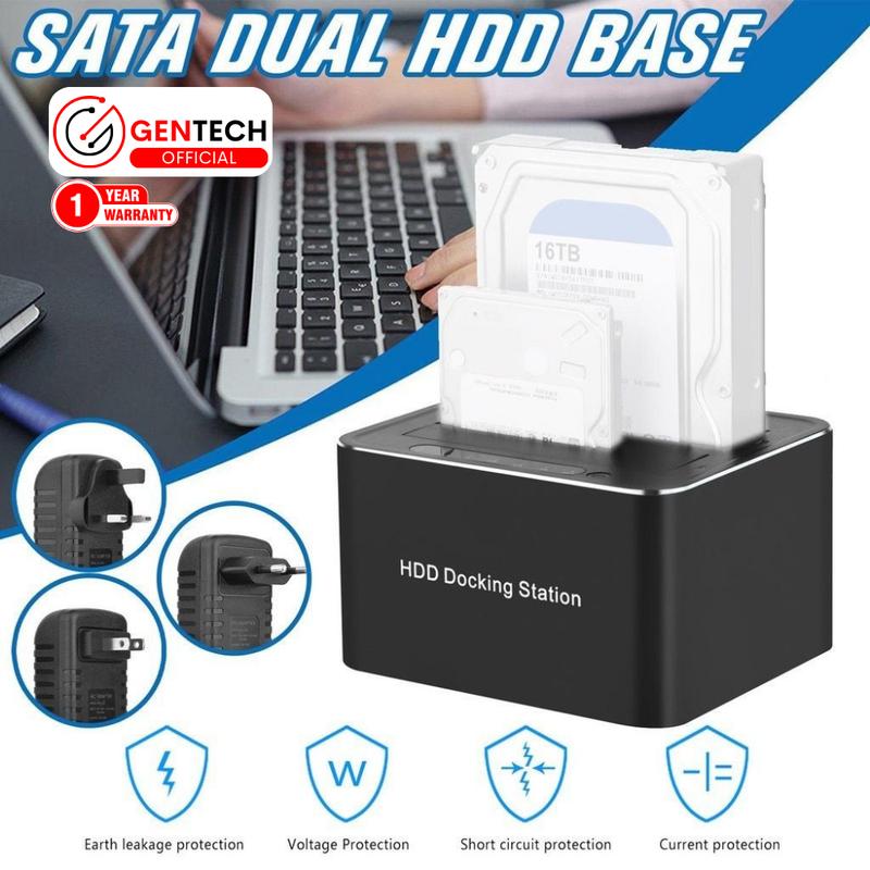 (SG) Dual Hard Drive Docking Station - for SATA HDD SSD Hard - TikTok ...
