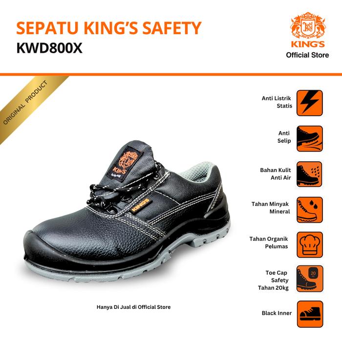 Promo Sepatu Safety Kings Safety Shoes Original KWD800X - TANPA ANTI ...
