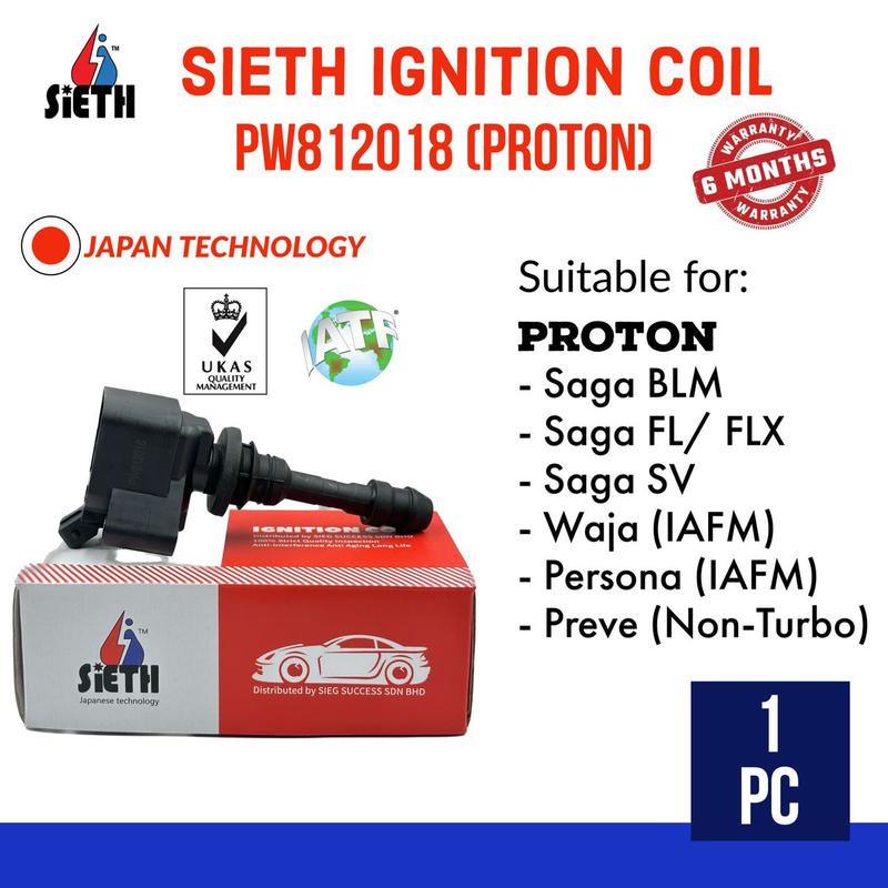 【100% ORIGINAL】【SIETH】PW812018 PROTON IGNITION PLUG COIL - SAGA ...