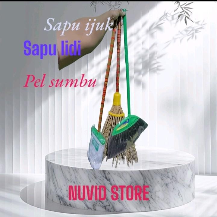 Sapu senar / sapu lidi/ paket 3 in 1 sapu senar pel dan wiper - Shop ...
