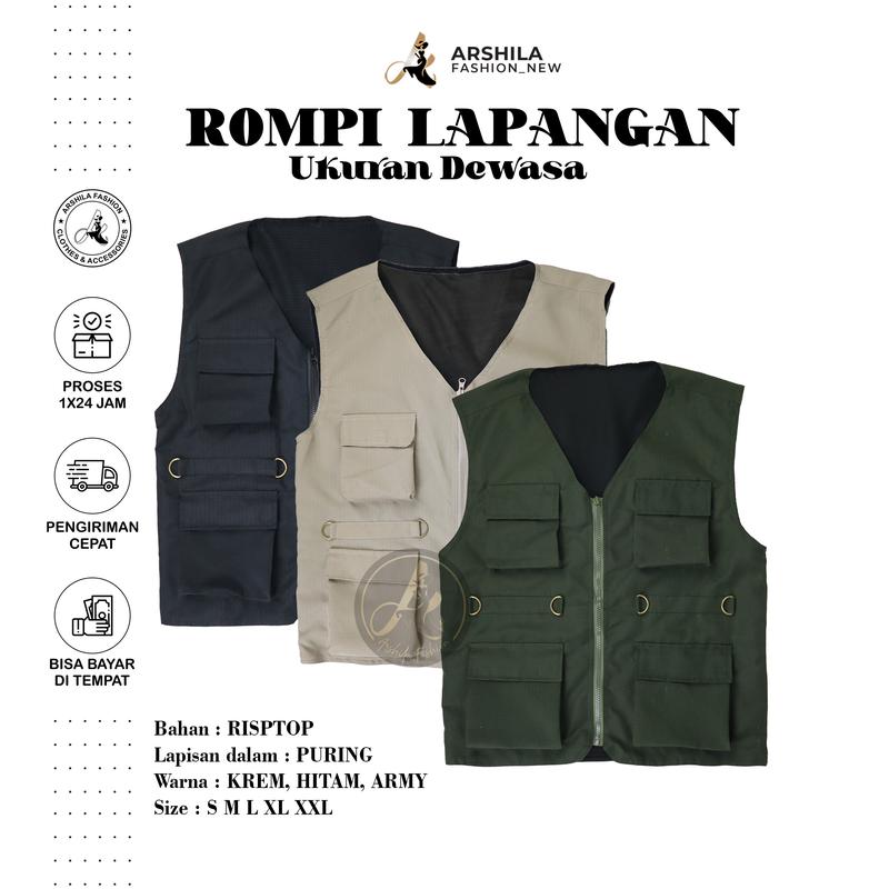 Rompi Lapangan CARGO Dewasa GUNUNG VEST Dewasa Empat saku RMPD002 ...