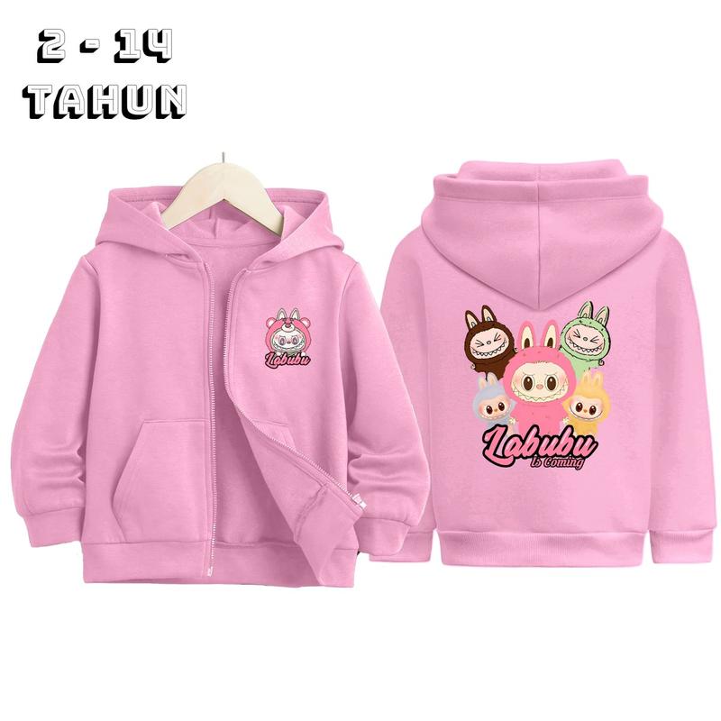 Jaket Hoodie Anak Laki laki dan Perempuan Gambar Labubu Lucu - Shop ...