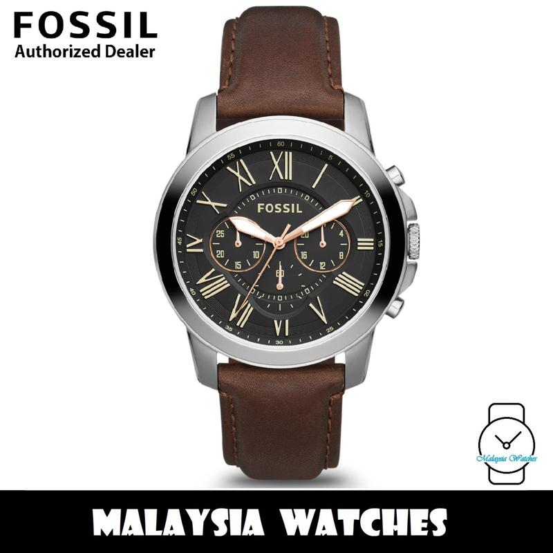 (OFFICIAL WARRANTY) Fossil Jam Tangan Men's Grant FS4813 Chronograph ...