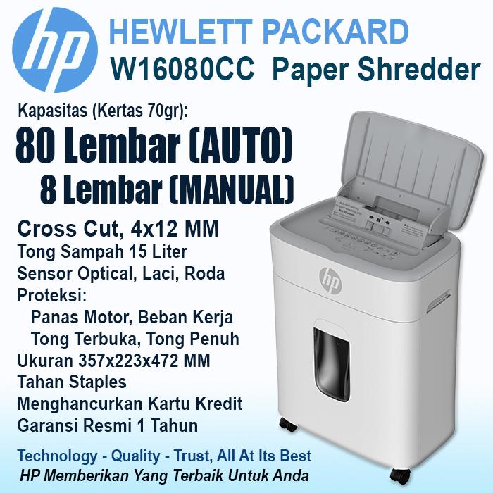 Promo HP 16080 Otomatis & Manual, Penghancur Kertas - Paper Shredder ...