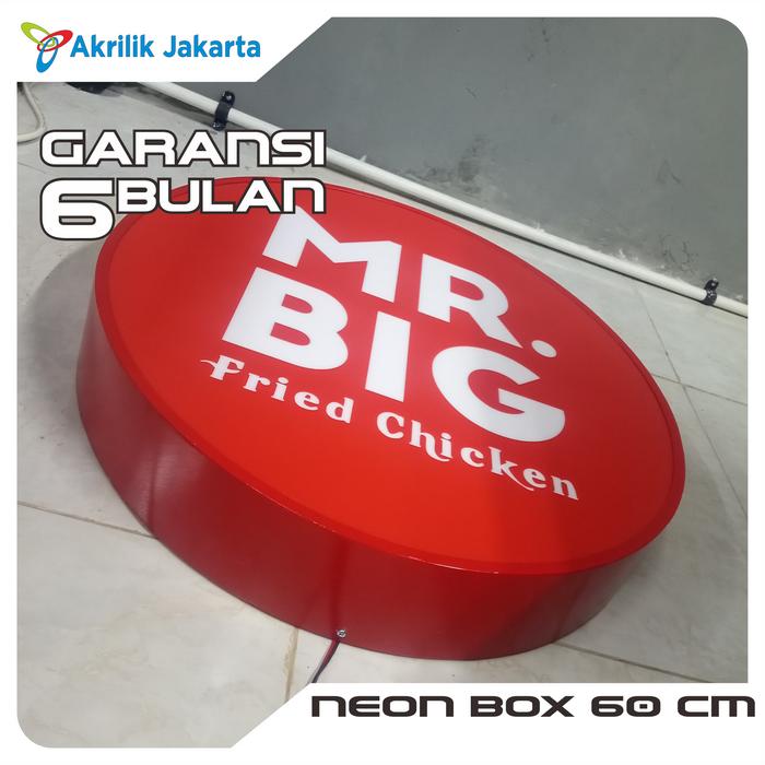 Jual Neon Box LED | Neon Sign plat galvanis anti karat bulat 60cm - 1 ...