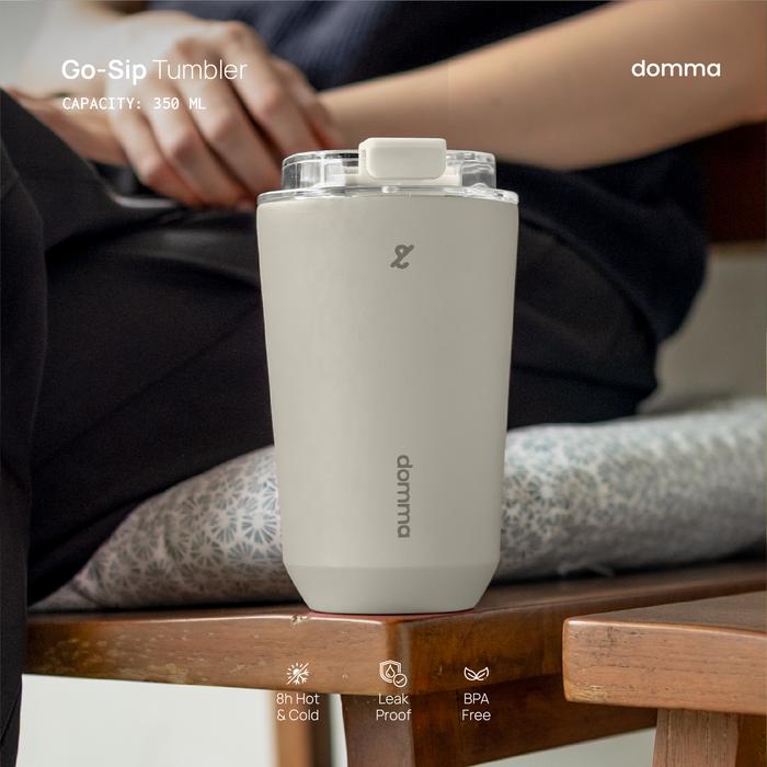 Promo [Domma] 350 ml Go-Sip Tumbler Double Wall Stainless Steel ...