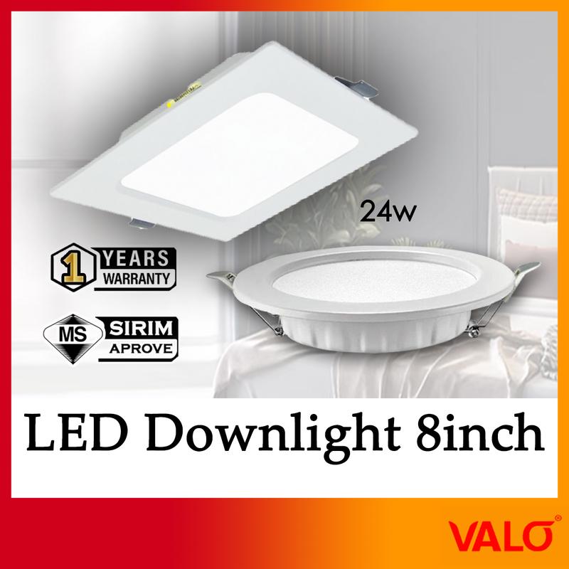 8inch SIRIM 24w LED Downlight Lampu Silling Kapur Round Square - TikTok ...