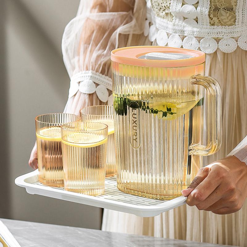 Mizze Crystal Water Jug Set 4 Cup With Tray Nordic Aesthetic - TikTok ...