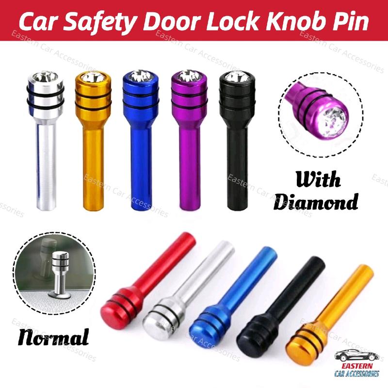 1pcs Car Safety Door Lock Knob Pin Aluminum Alloy Interior Replacement ...