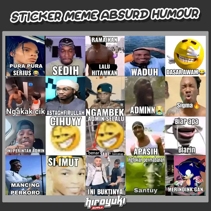 Stiker Jomok Sticker Meme Absurd Sticker Ngawi - Shop | Tokopedia