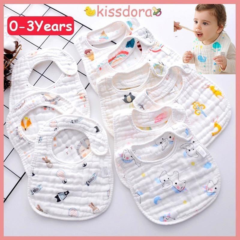 Kissdora Lekap Bayi 8-Layer Baby Bibs Infant U-shaped Bib Newbron ...