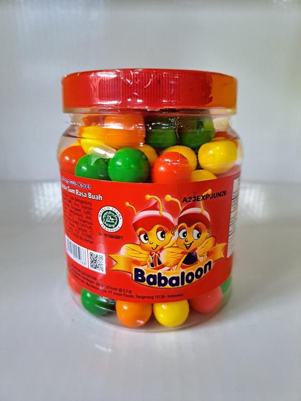 Babalon Permen Karet Rasa Buah 1 Ples Isi 125 Butir - Toples - Shop ...