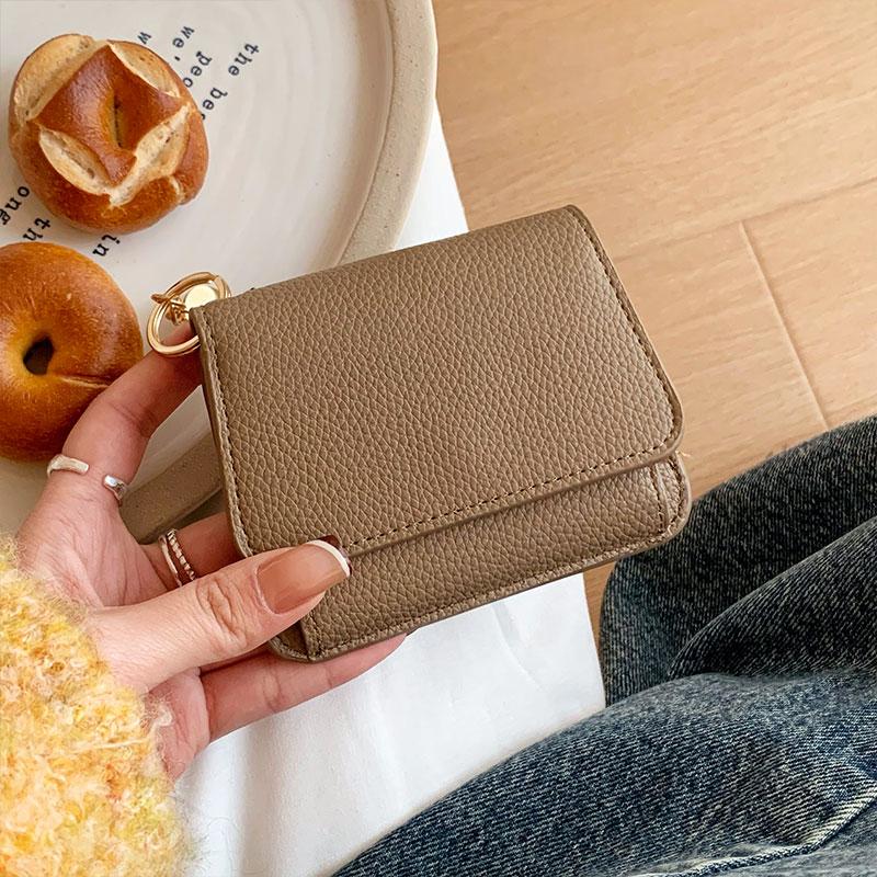 Short Women's Wallet Lychee Texture Change Card 2-in-1 Multifunctional ...